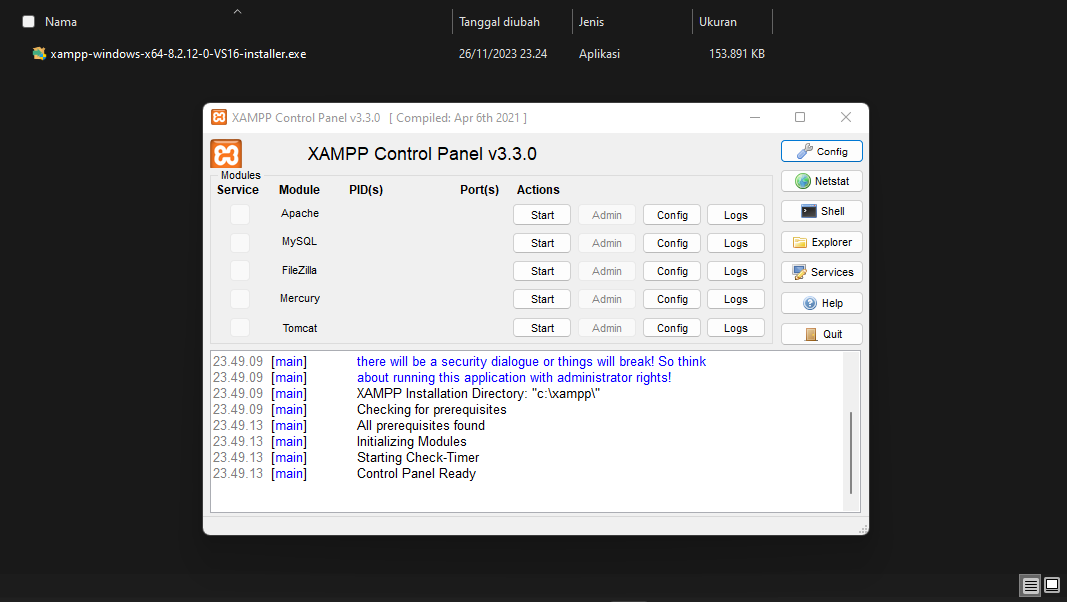 Cara Install XAMPP (Apache, MariaDB, PHP dan Perl) pada Windows ... Cara Install XAMPP (Apache, MariaDB, PHP dan Perl) pada Windows ...